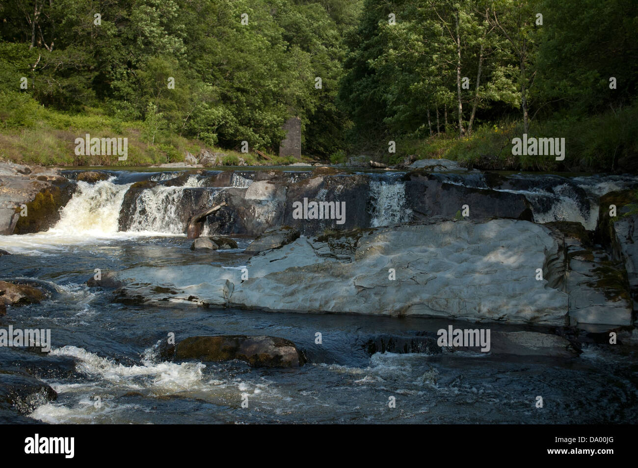 Following the River Rheidol as it flows past the mines and through the ...
