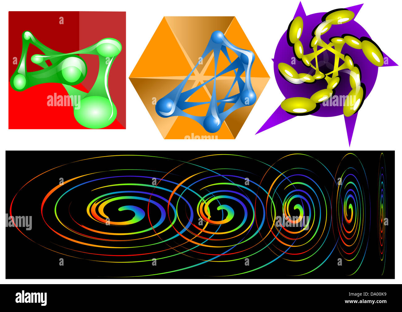 abstract design elements isolated on white background Stock Photo - Alamy