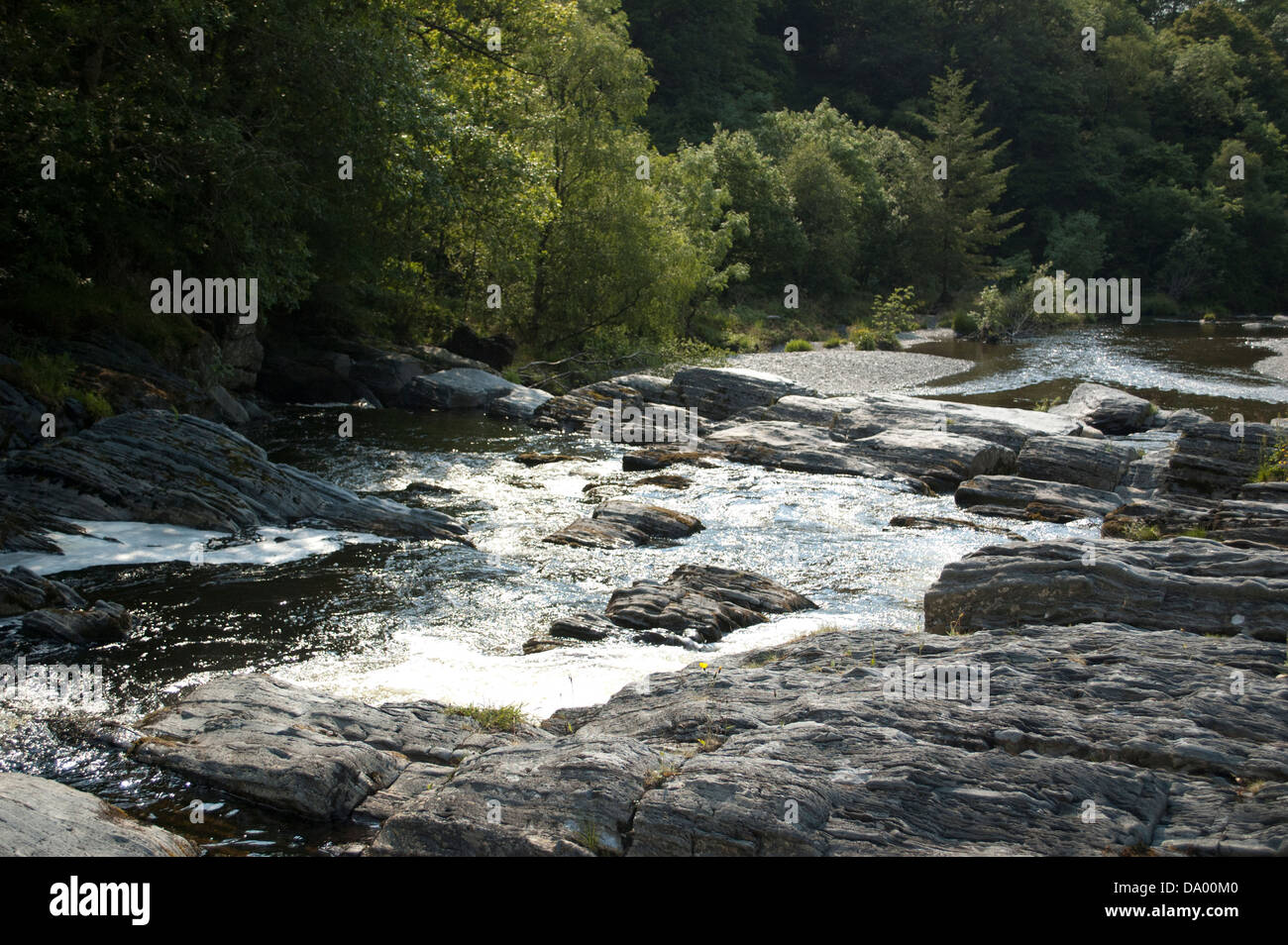 Following the River Rheidol as it flows past the mines and through the ...