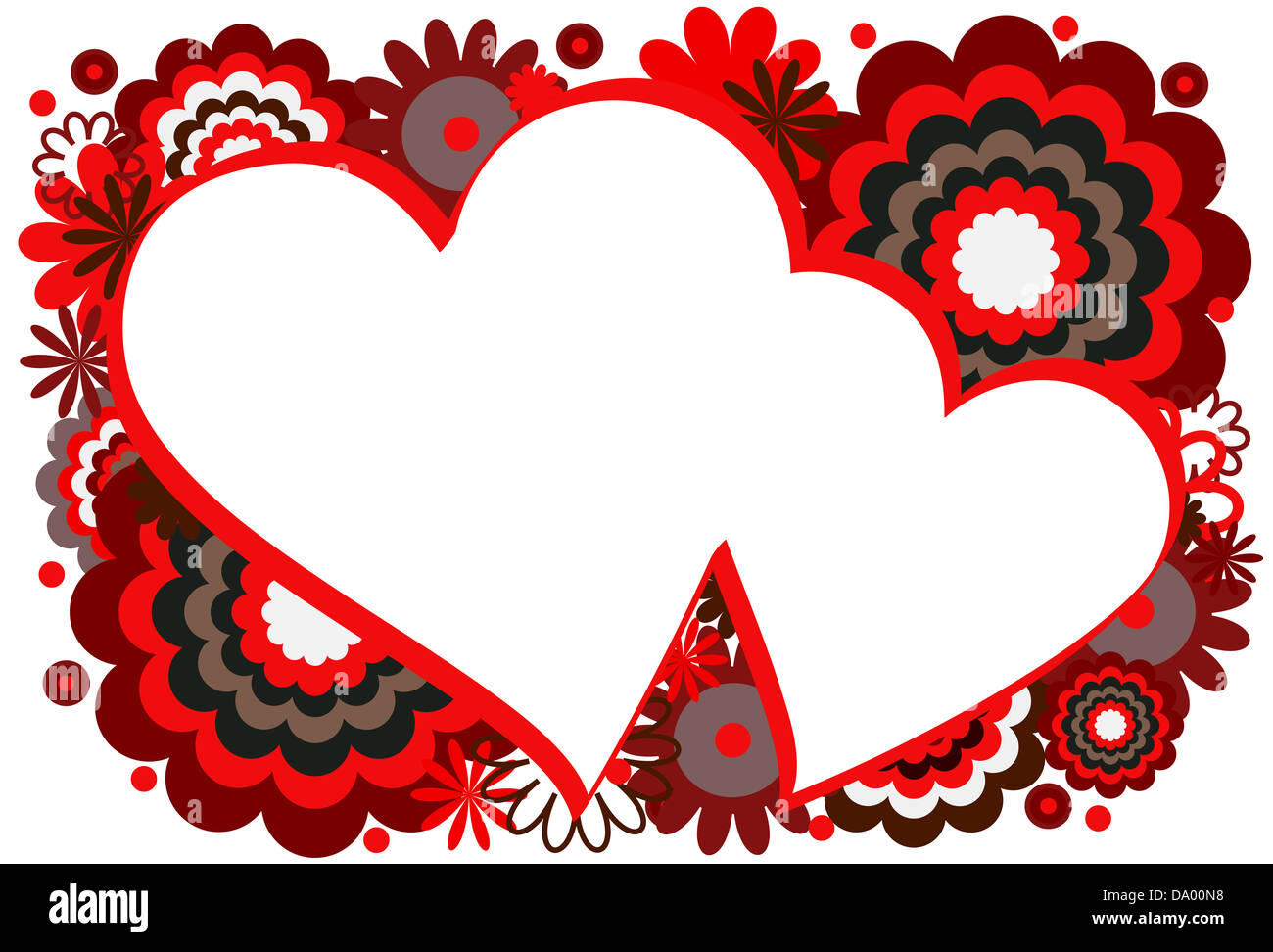 Red Heart Valentines Frame Stock Photo - Alamy