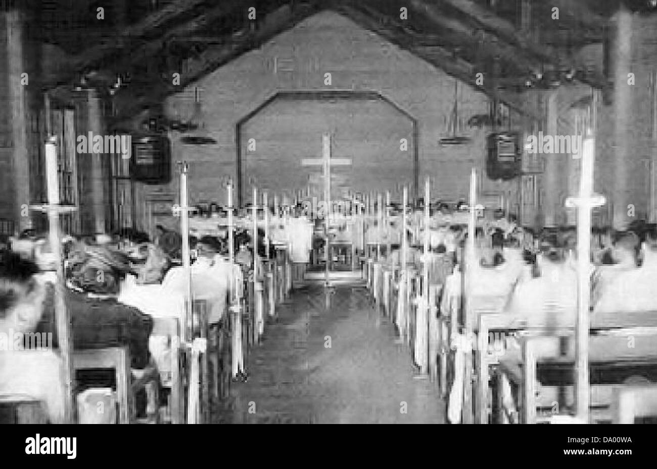 The chapel interior at Childress Army Airfield in Texas offers a ...