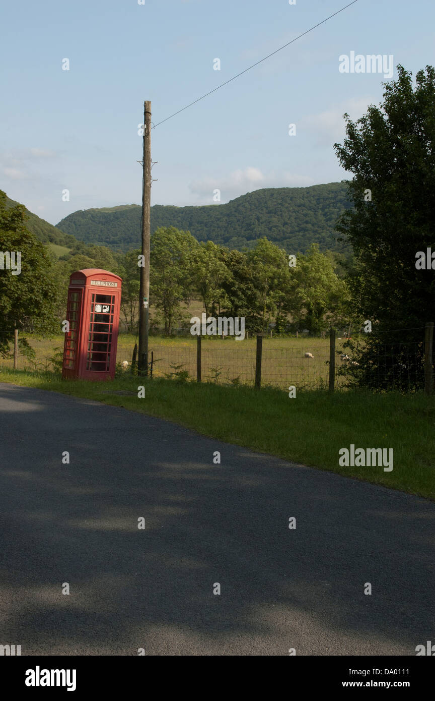 Old red BT phone box Stock Photo - Alamy