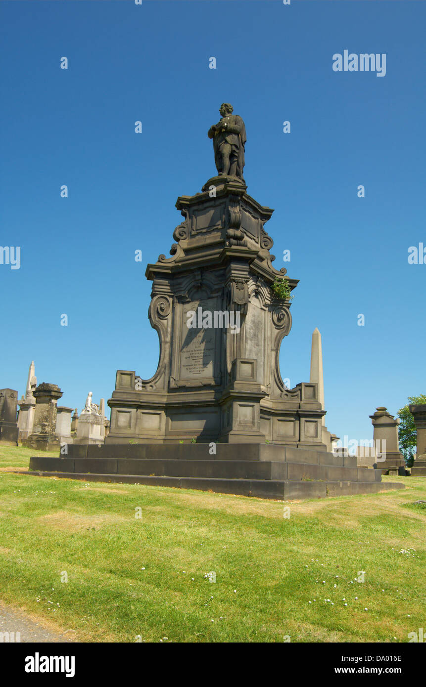 Monument in the necropolis in Glasgow, Scotland Stock Photo - Alamy