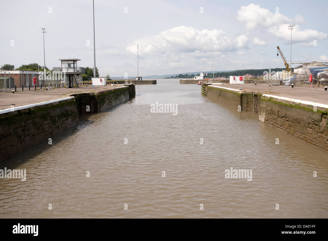 Sharpness docks and the start and the Sharpness Ship Canal Stock Photo ...