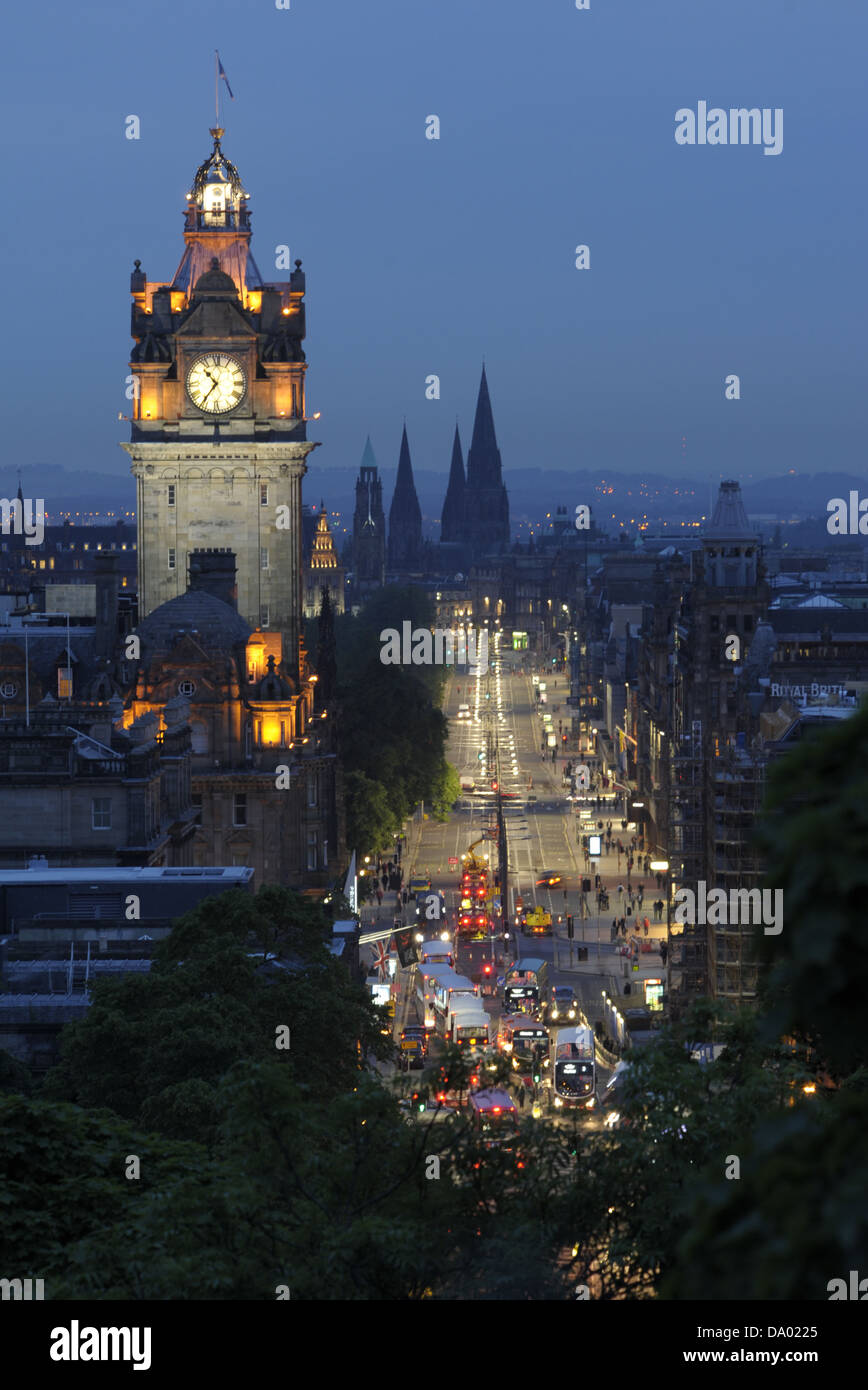 Princess Street at Night Stock Photo - Alamy