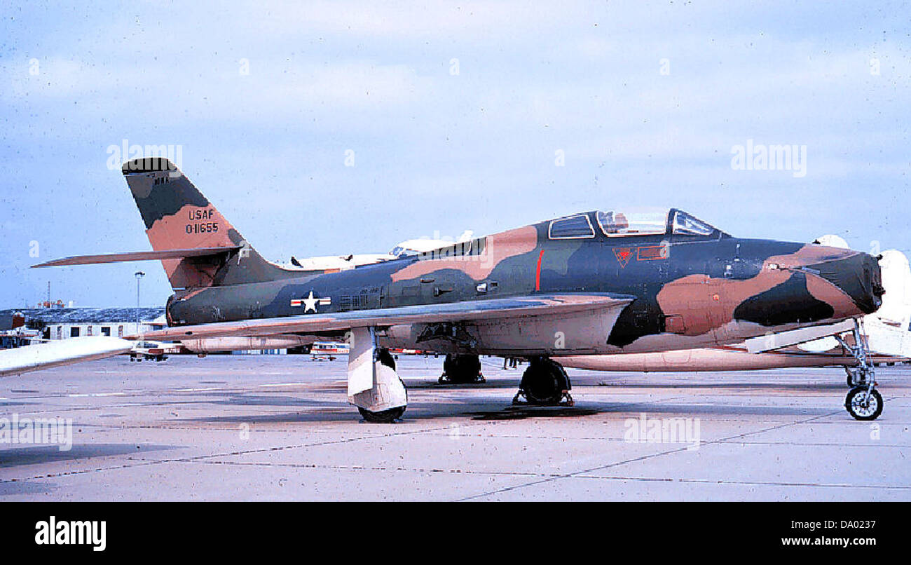 The 124th Tactical Fighter Squadron operated the Republic F-84F-25-RE ...