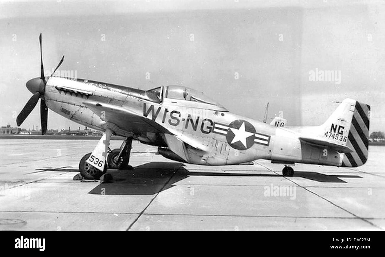 The 126th Fighter Squadron operated the North American F-51D Mustang, a ...