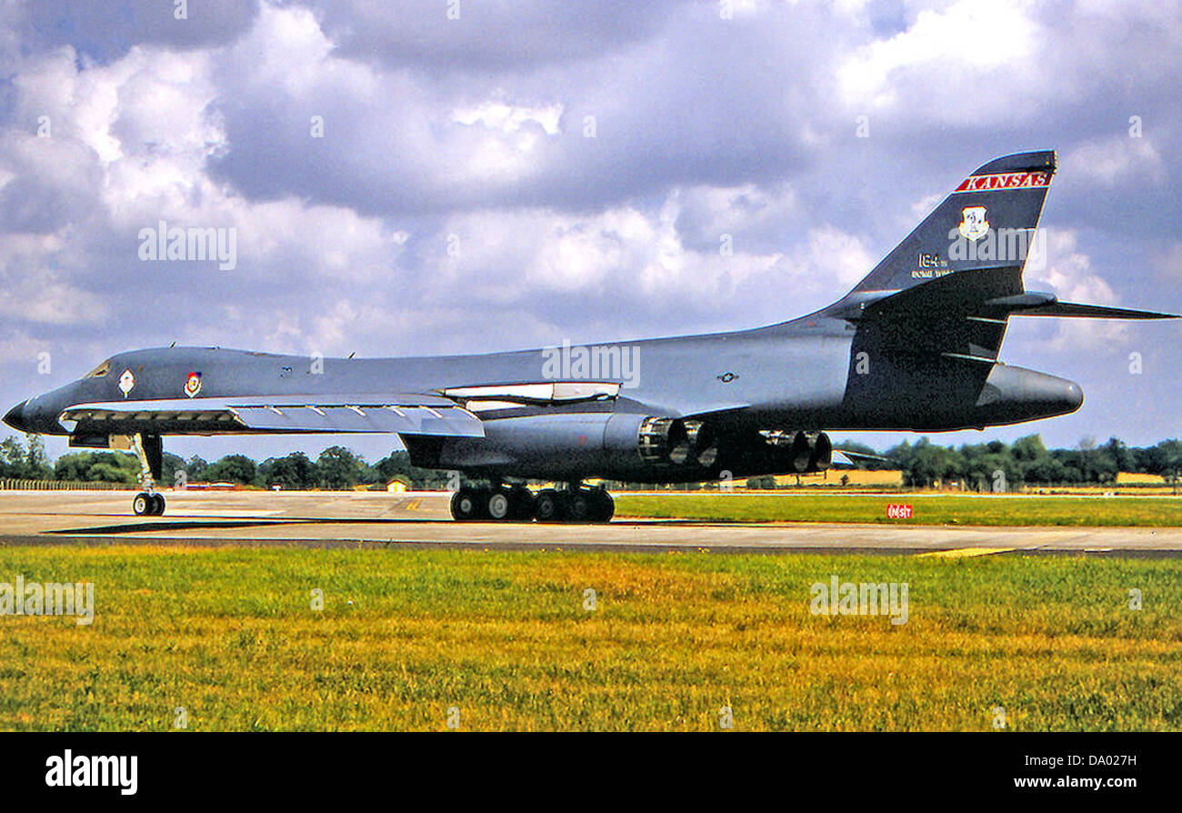 The 127th Bomb Squadron operated the Rockwell B-1B Lancer, Lot IV, tail ...