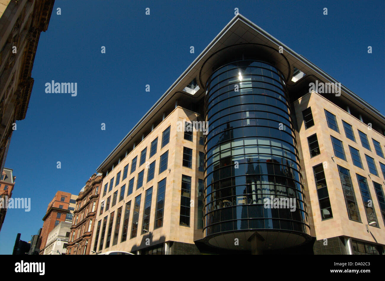 Modern corner office building in Glasgow, Scotland Stock Photo - Alamy