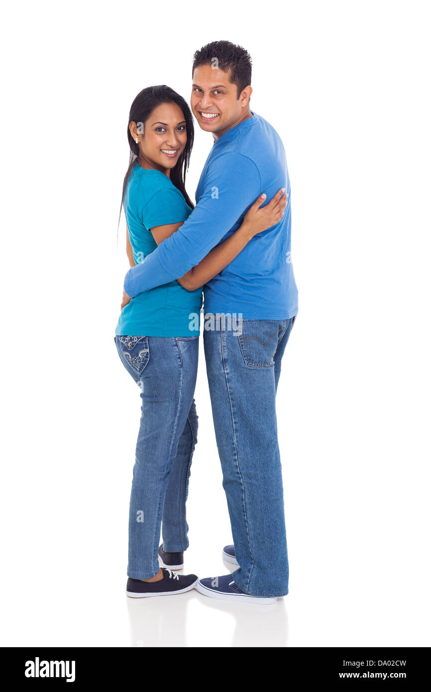Indian young couple back back hi-res stock photography and images - Alamy