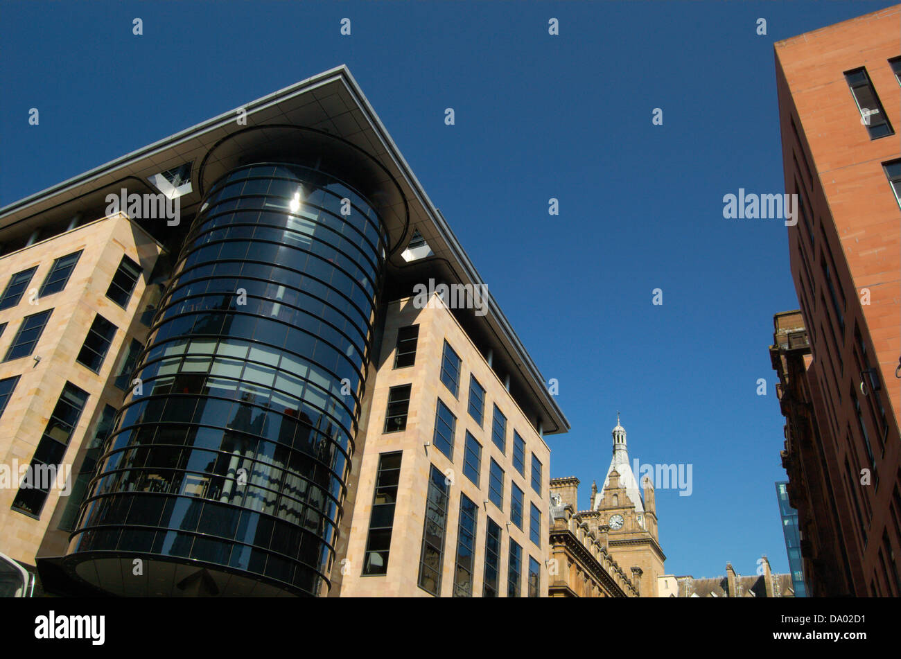 Modern corner office building in Glasgow, Scotland Stock Photo - Alamy