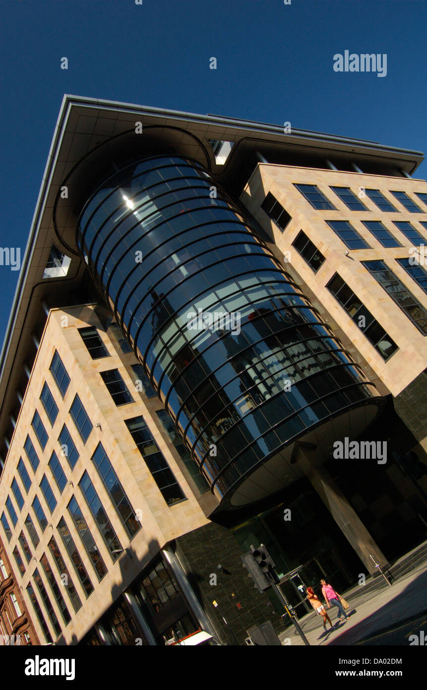 Modern corner office building in Glasgow, Scotland Stock Photo - Alamy