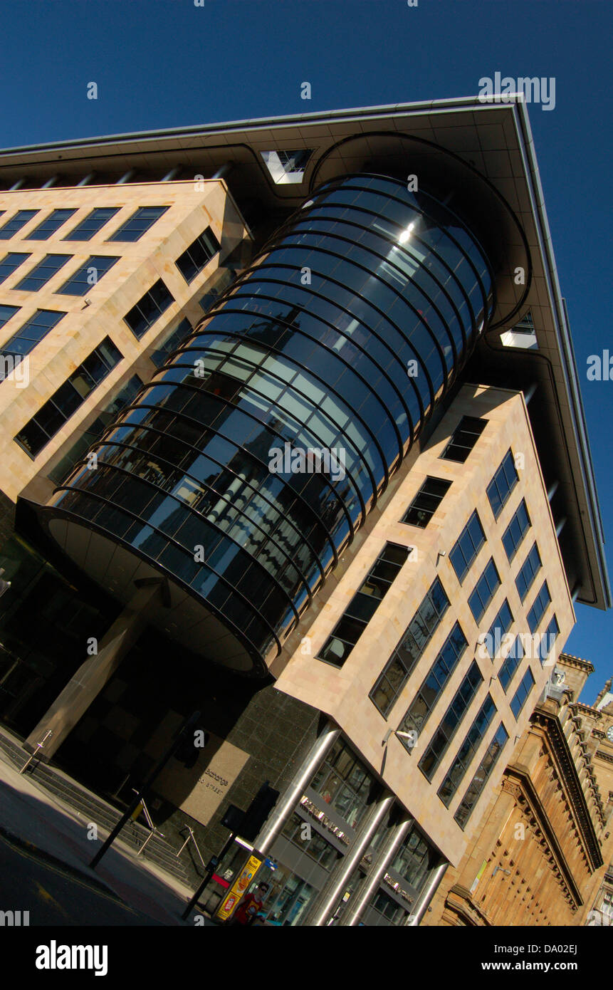 Modern corner office building in Glasgow, Scotland Stock Photo - Alamy