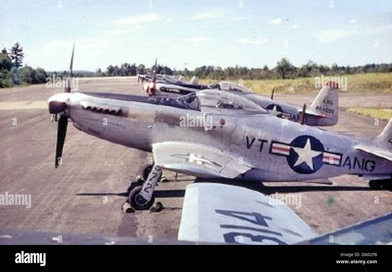 The 134th Fighter Squadron operated the F-51H Mustang, a variant of the ...
