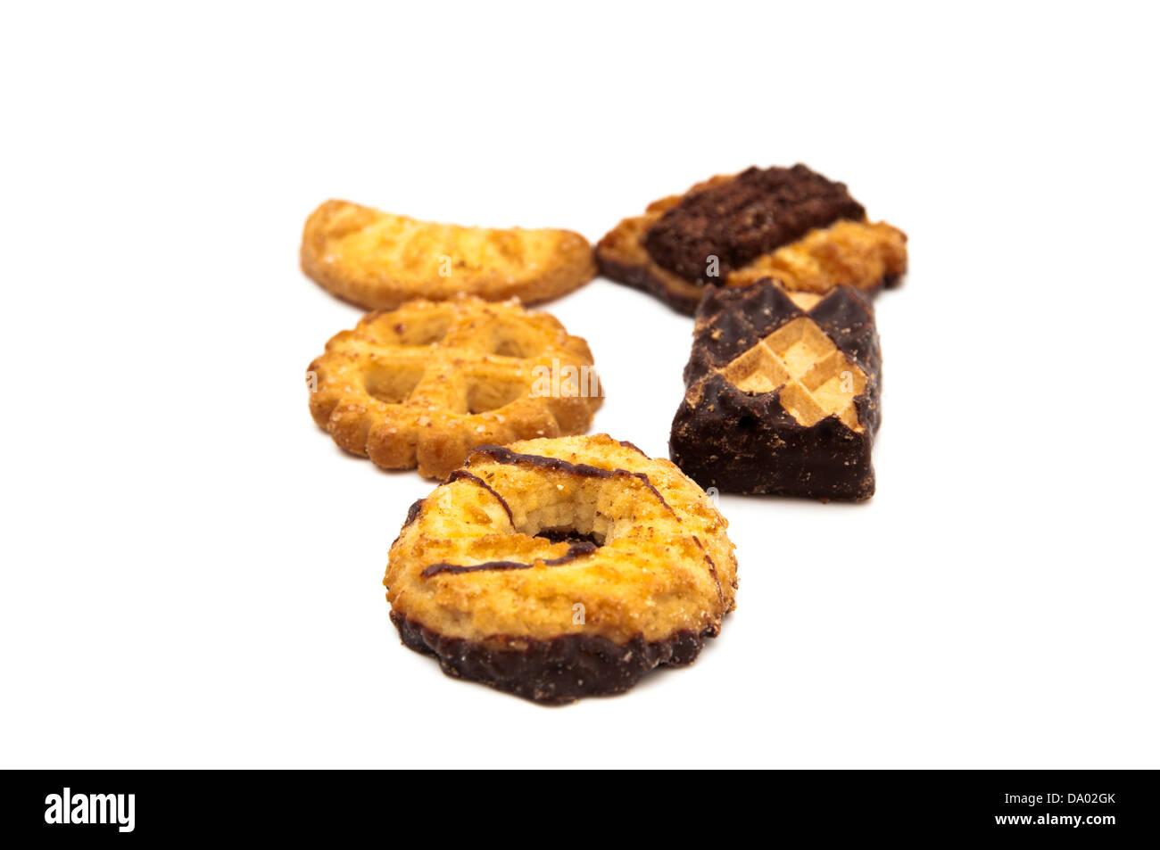 assortment of cookies on a white background Stock Photo - Alamy