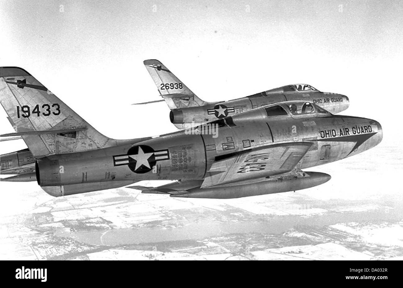 164th Tactical Fighter Squadron - Two F-84F Thunderstreaks Stock Photo ...