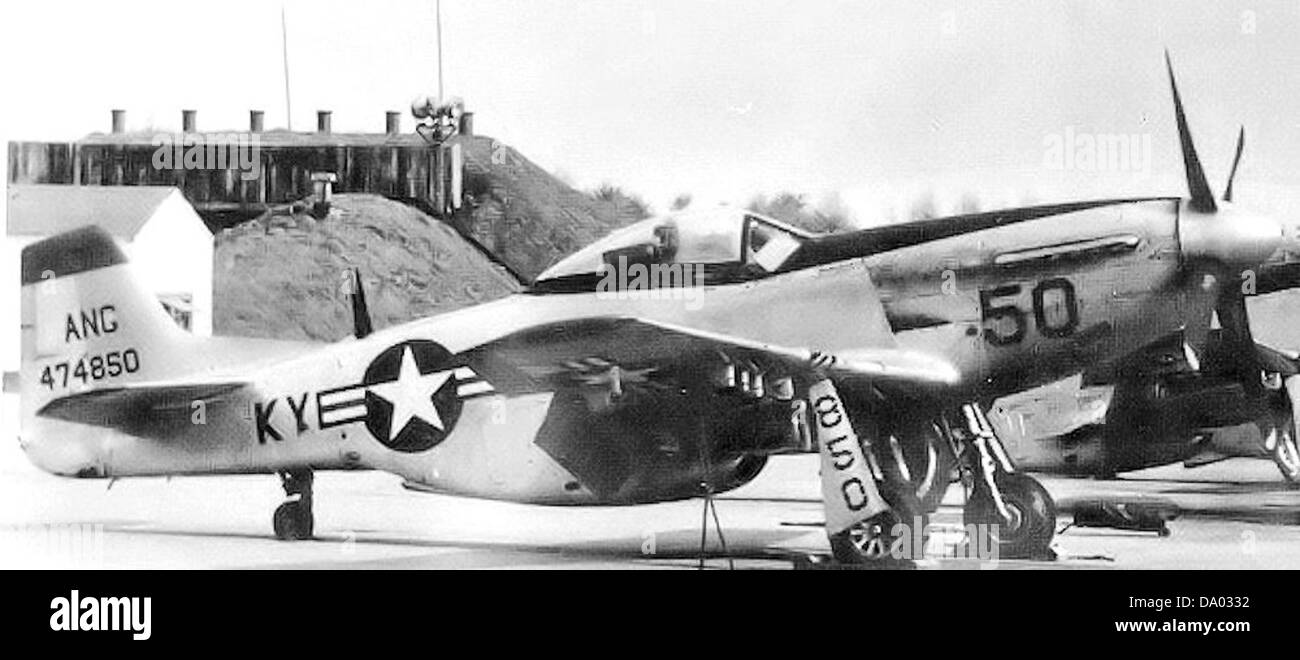 The 165th Fighter Squadron operated the North American F-51D Mustang ...