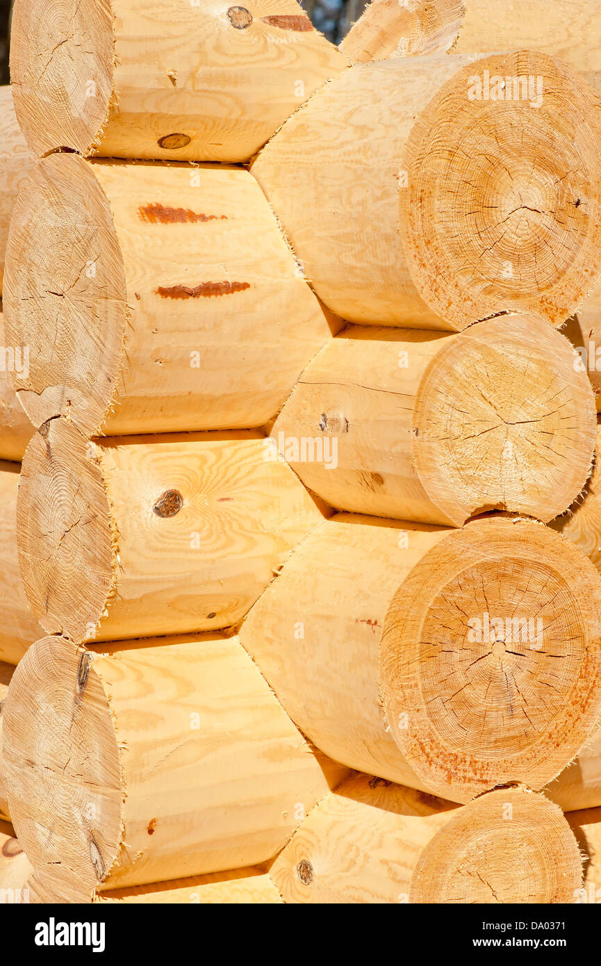 Angle of log wooden houses hi-res stock photography and images - Alamy