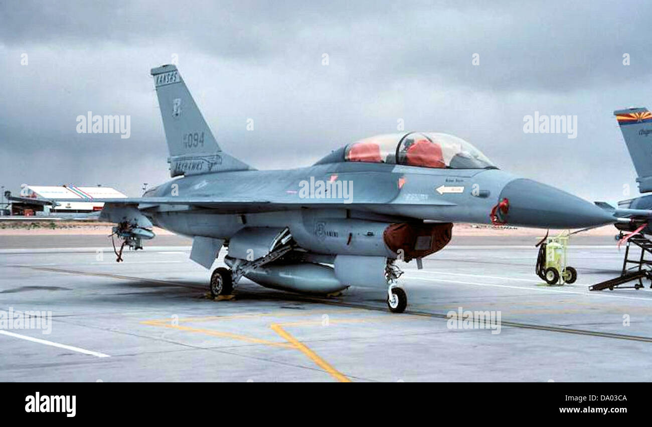 The 184th Tactical Fighter Group operated the General Dynamics F-16B ...