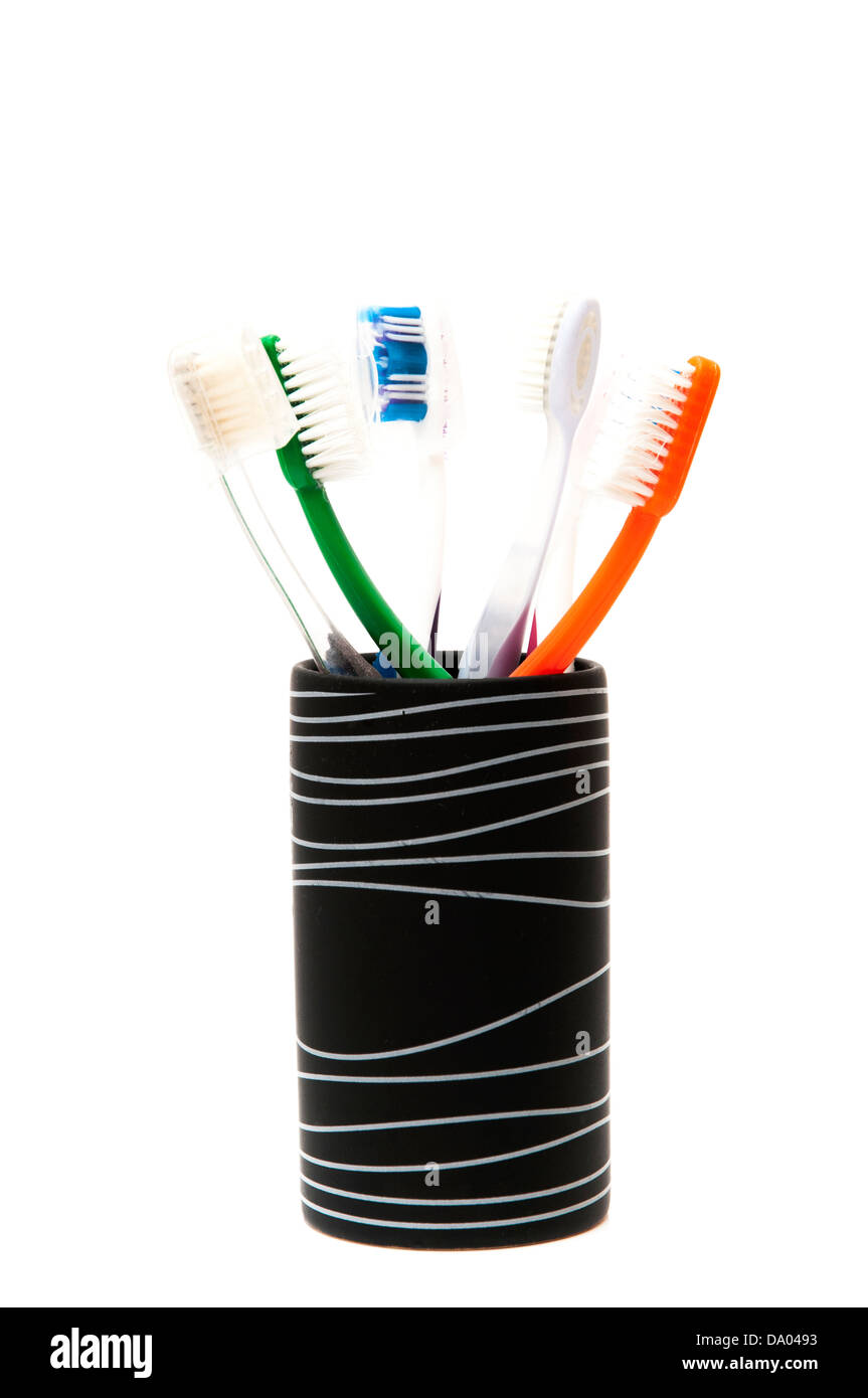 boat toothbrushes on a white background Stock Photo - Alamy