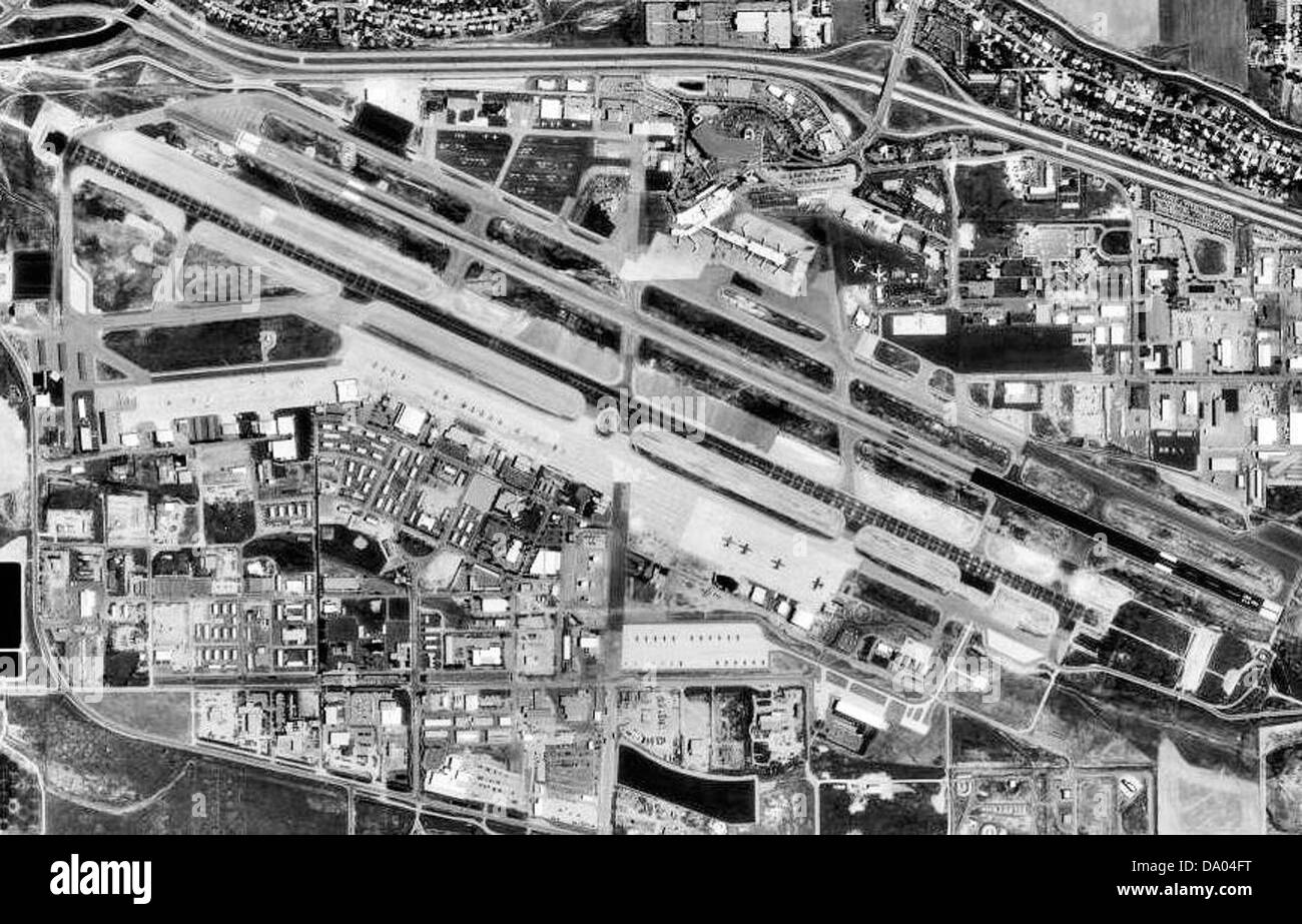 Aerial photograph of Boise Airport, Idaho, taken on July 5, 1998, by ...
