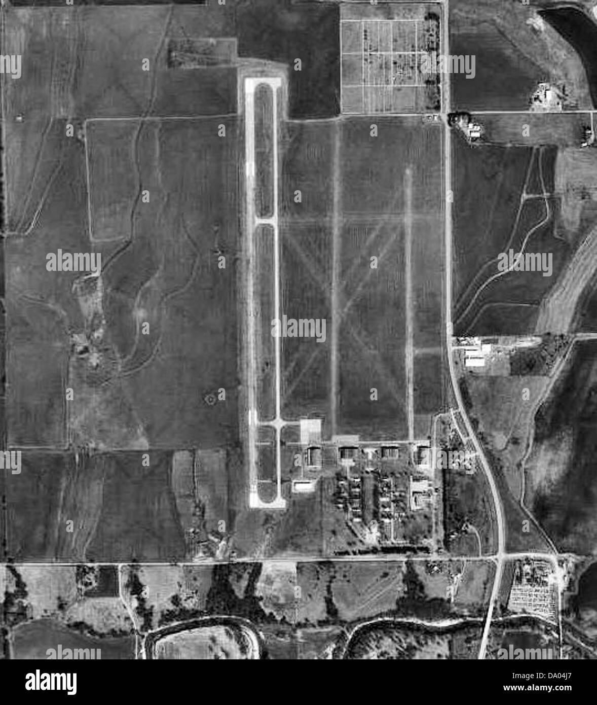 Chickasaw Municipal Airport, located in Oklahoma, is shown in a 1995 ...