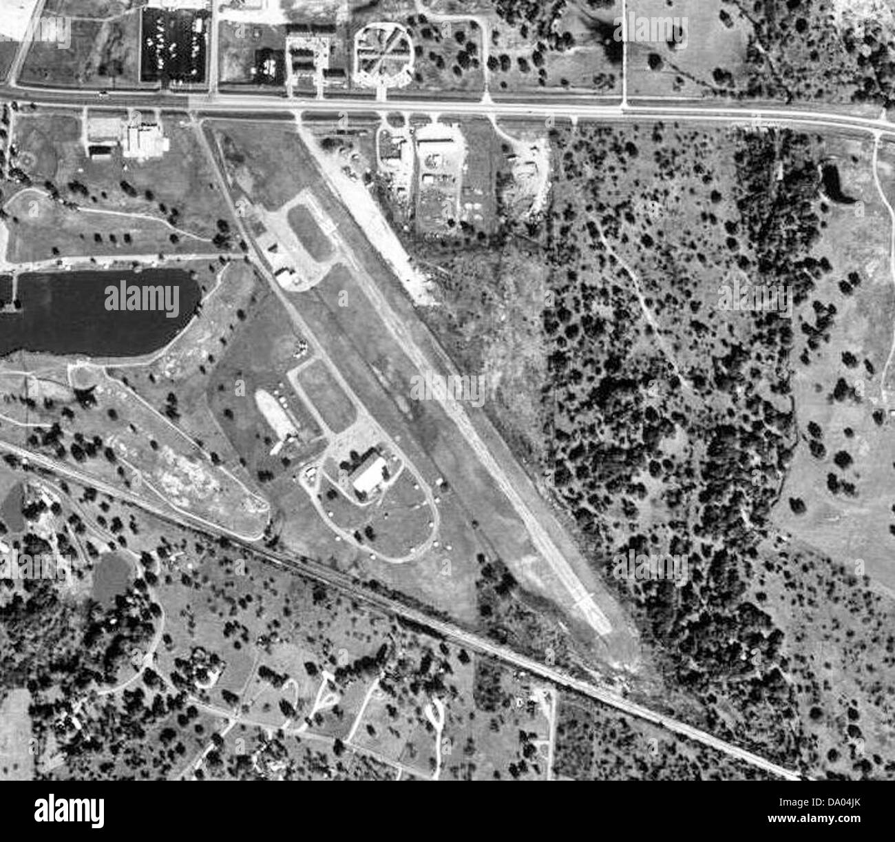 A 1995 USGS topographic map of Cuero Municipal Airport in Texas shows ...