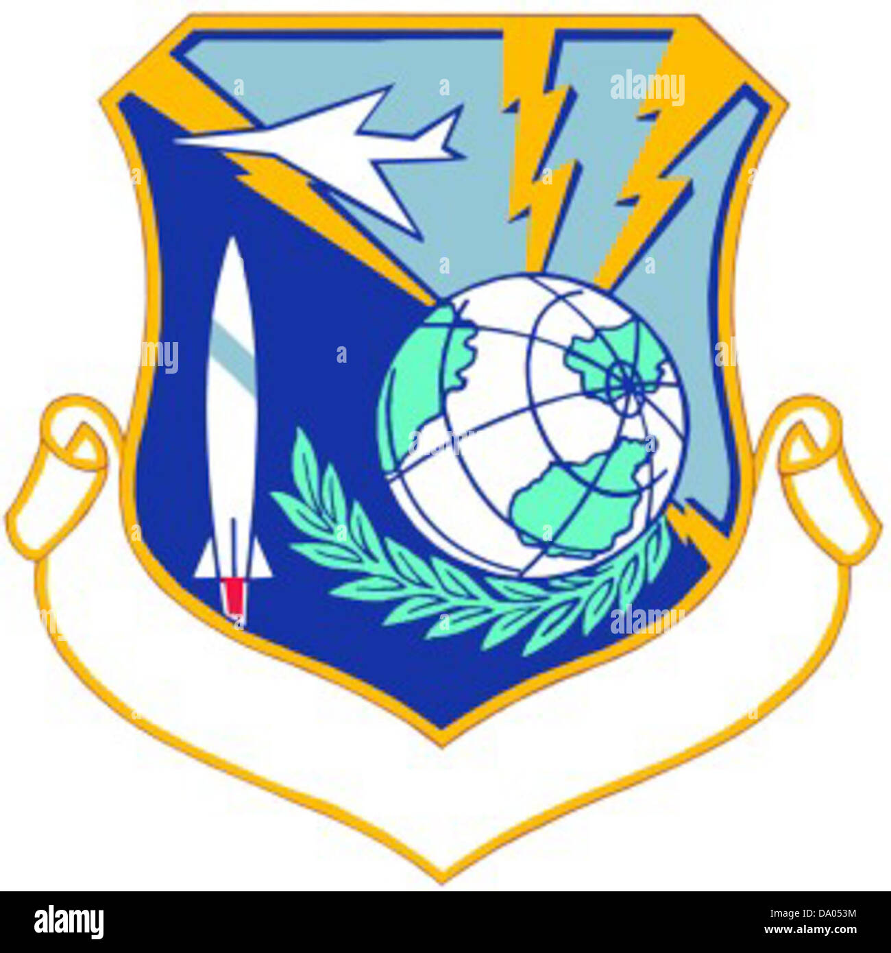 The 22d Strategic Aerospace Division crest represents the unit's dual ...