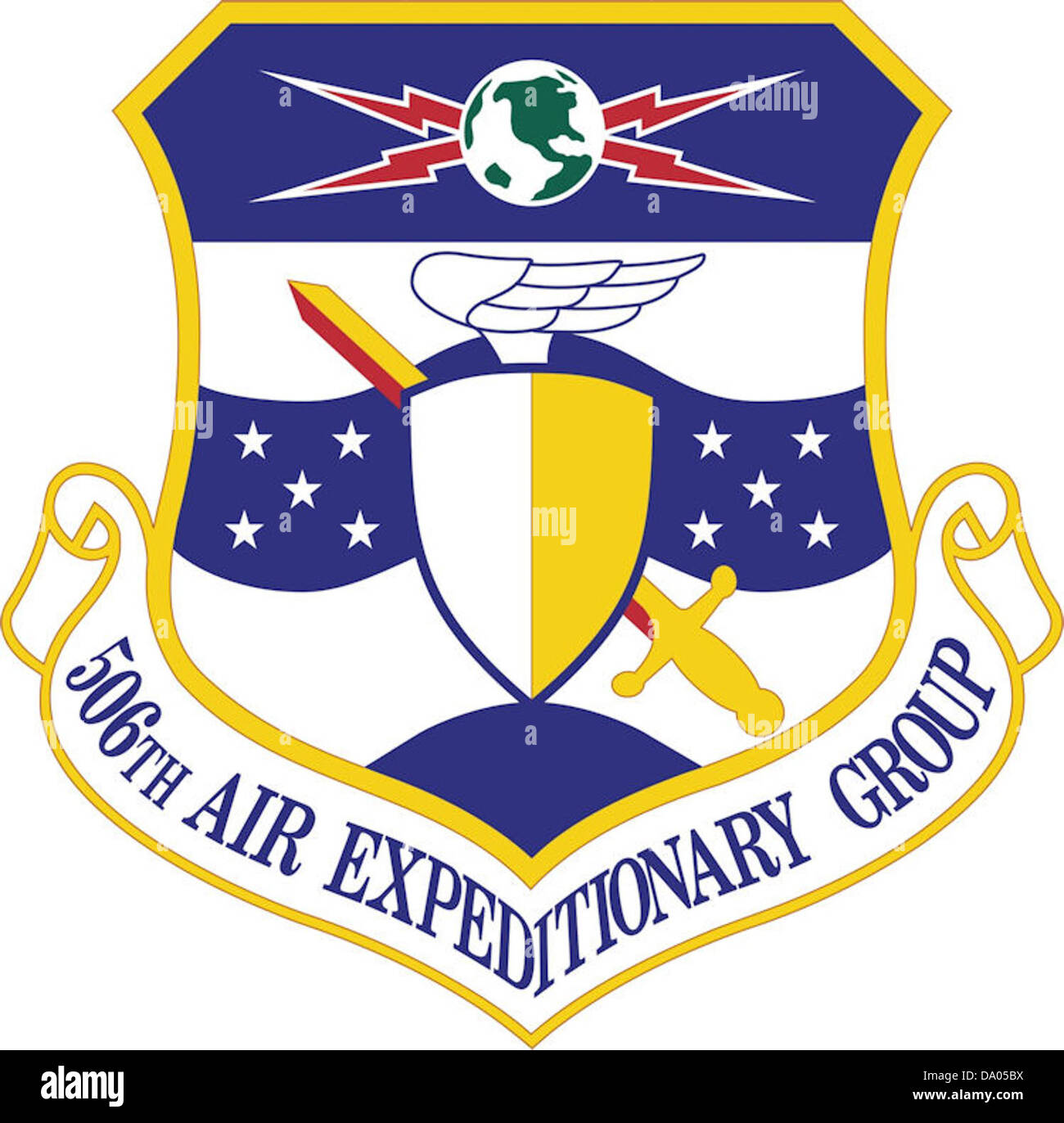 This image features the emblem of the 506th Air Expeditionary Group ...