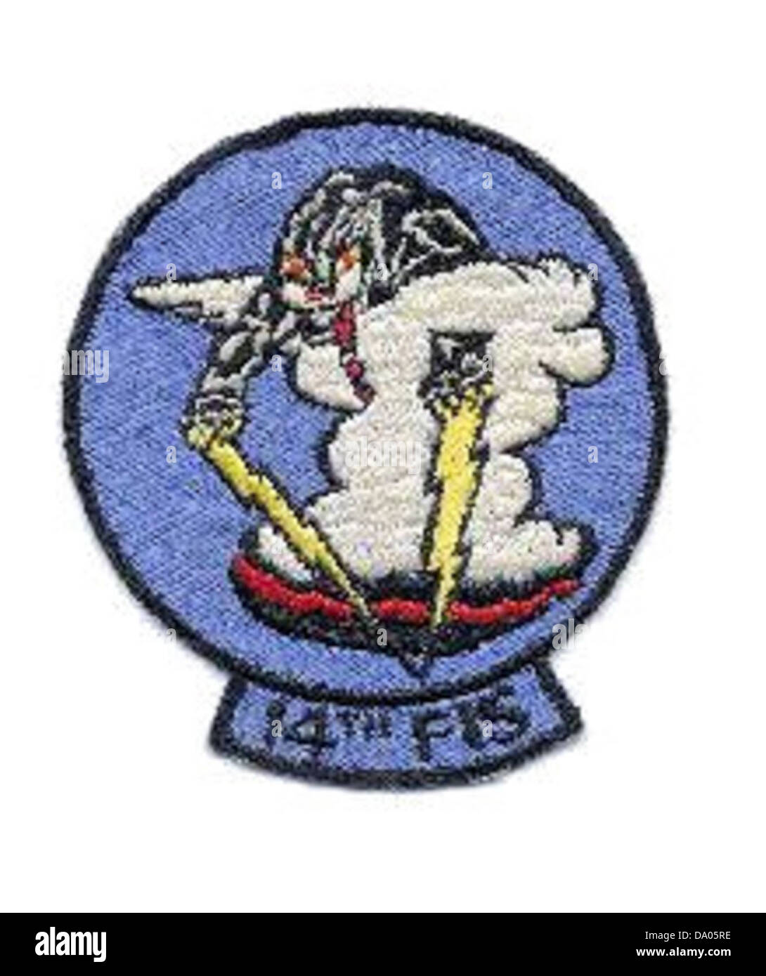The 14th Fighter Interceptor Squadron patch symbolizes the squadron's role in air defense ...