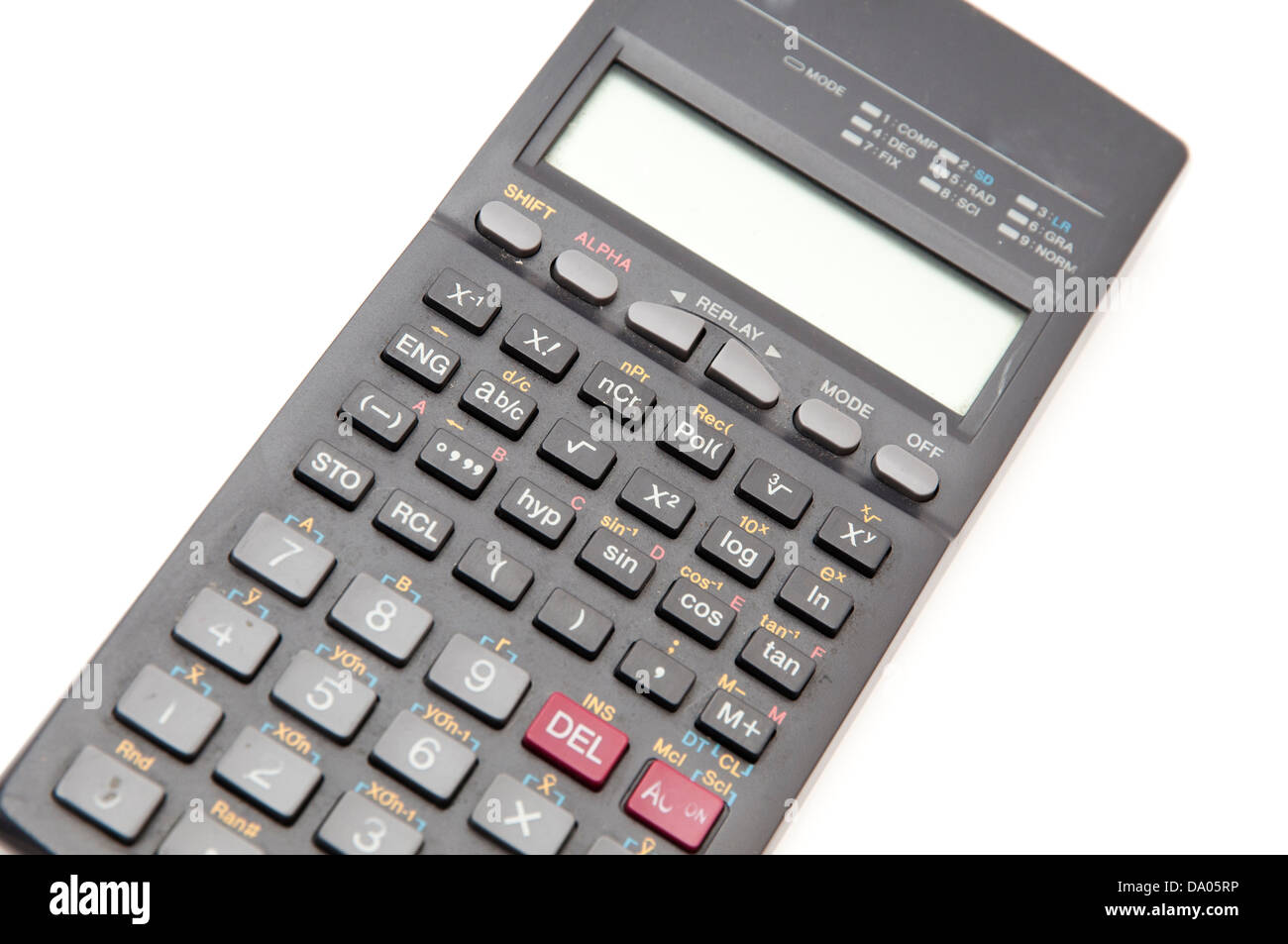 scientific calculator on a white background Stock Photo - Alamy