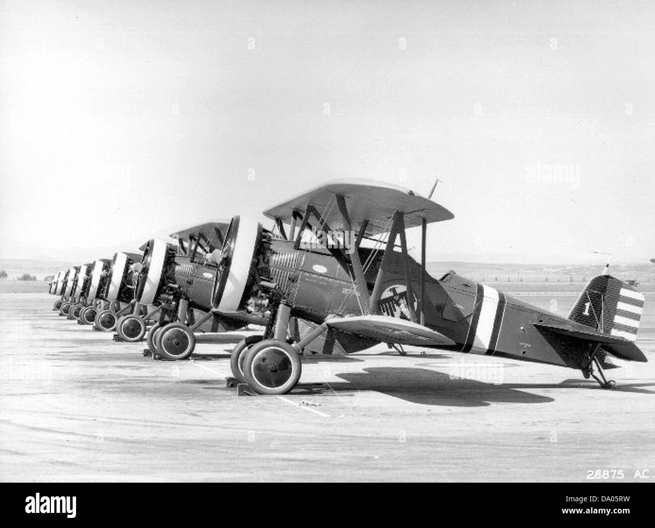 The 17th Pursuit Group operated Boeing P-12s, a biplane fighter ...