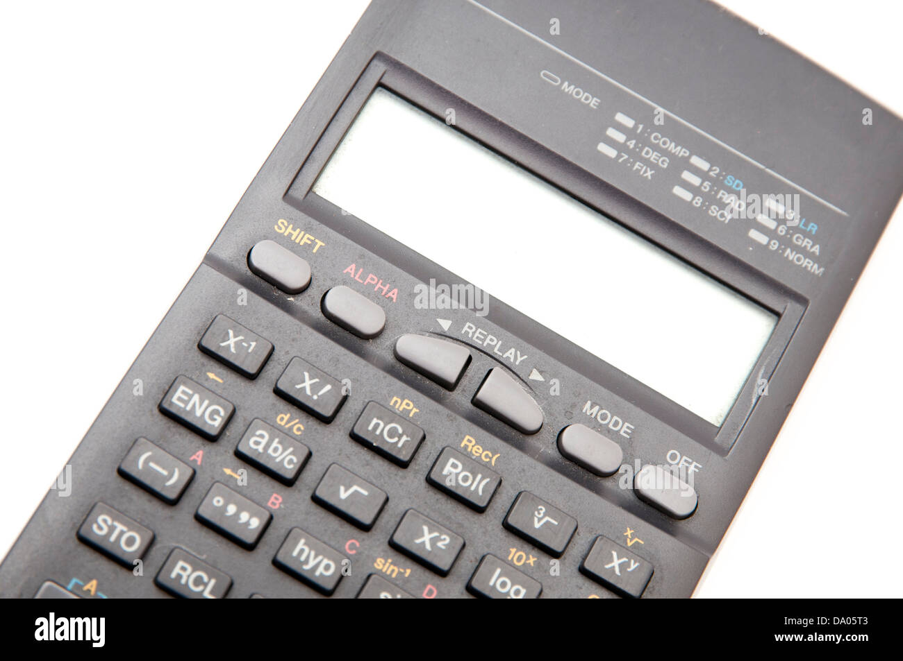 scientific calculator on a white background Stock Photo - Alamy