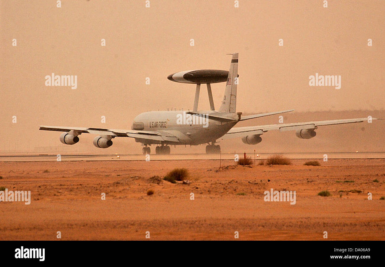 This image shows a Saudi Arabian E-3A Sentry, a vital airborne warning ...