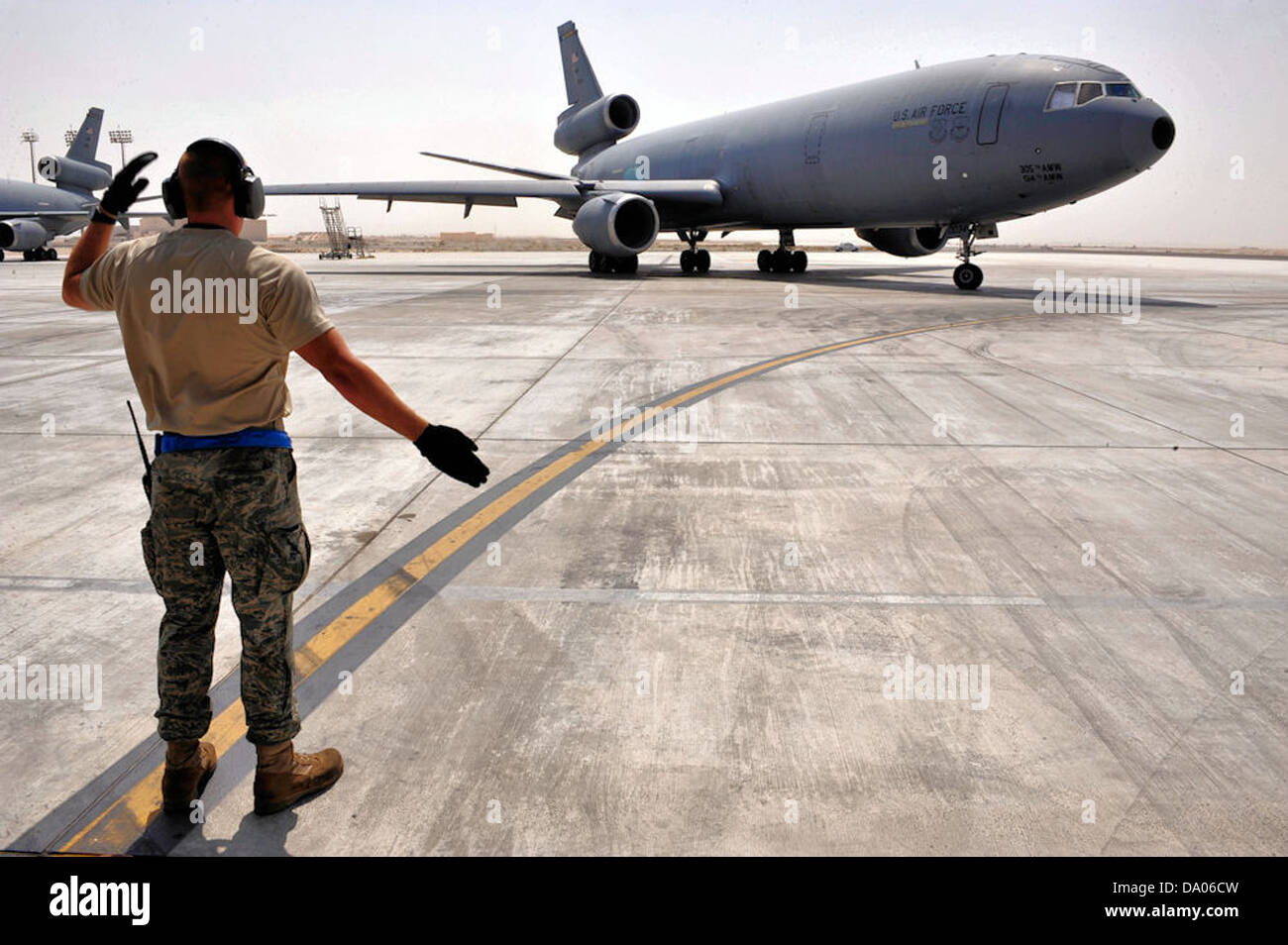 The 380th Air Expeditionary Group operates the KC-10 Extender, a ...