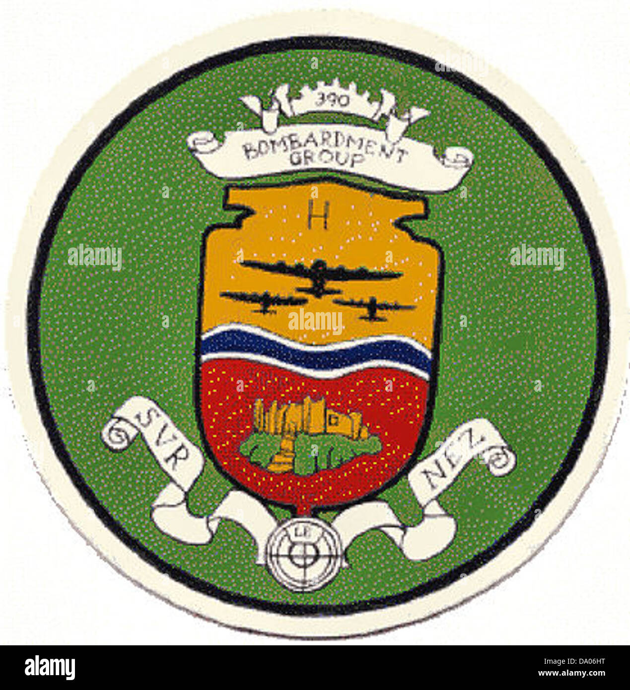 The emblem of the 390th Bomb Group represents the unit's history and ...