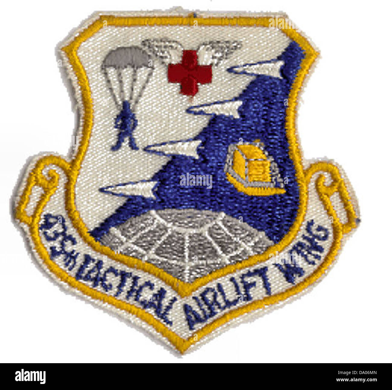 The patch of the 435th Tactical Airlift Wing (TAW) symbolizes the unit ...
