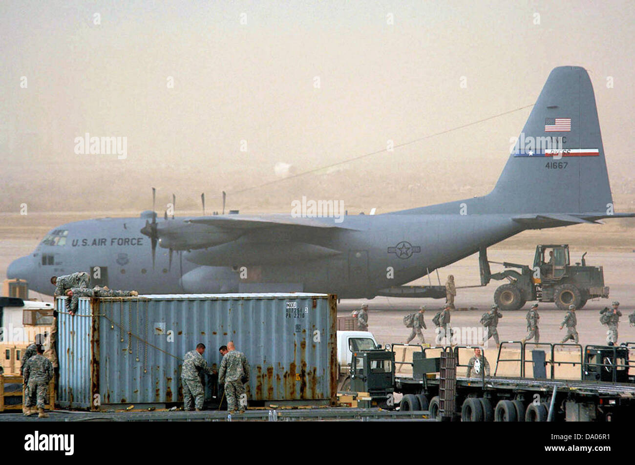 The 447th Air Expeditionary Group operated the C-130 Hercules, a ...