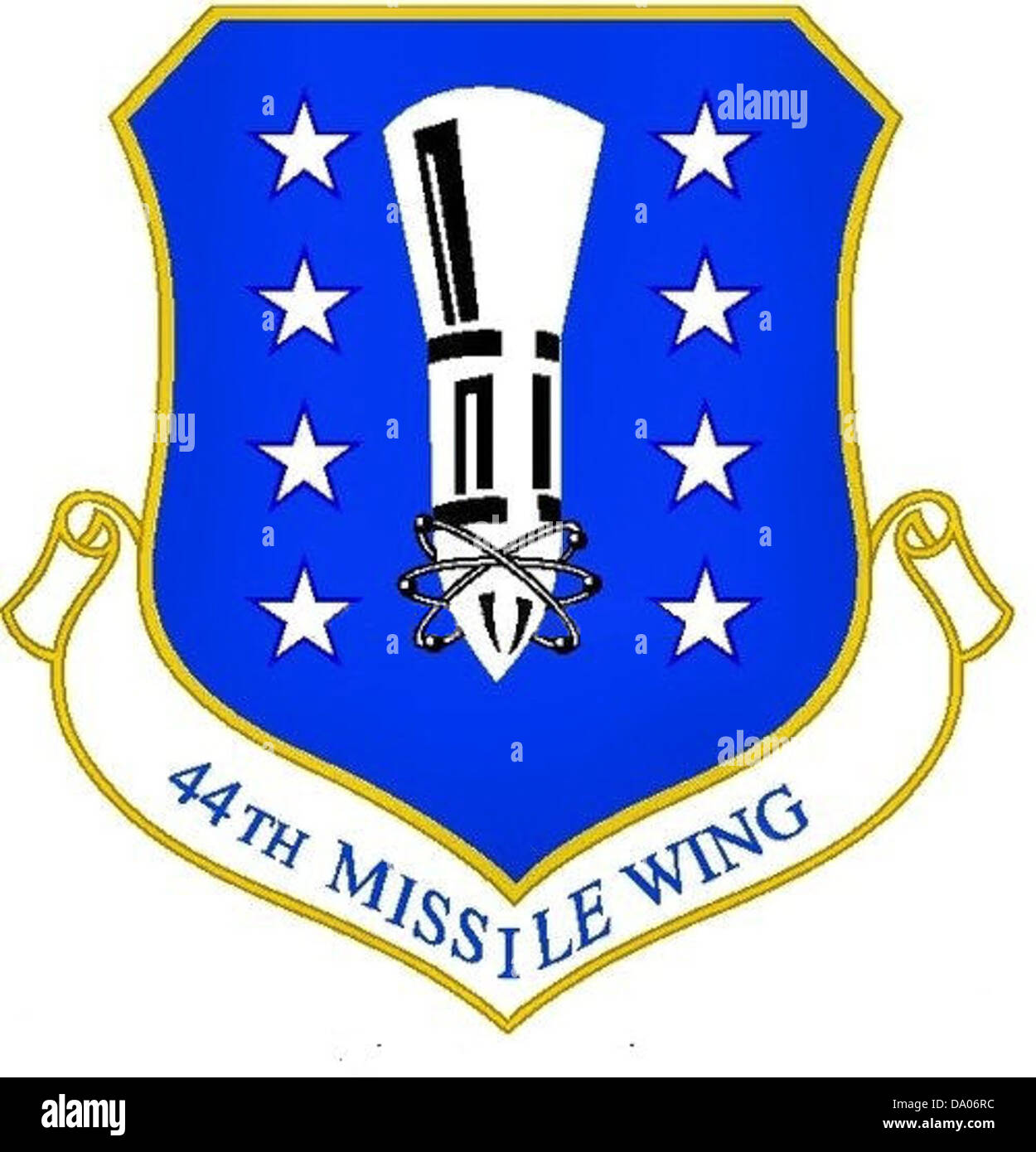 The 44th Missile Wing emblem represents the unit's role in managing and ...