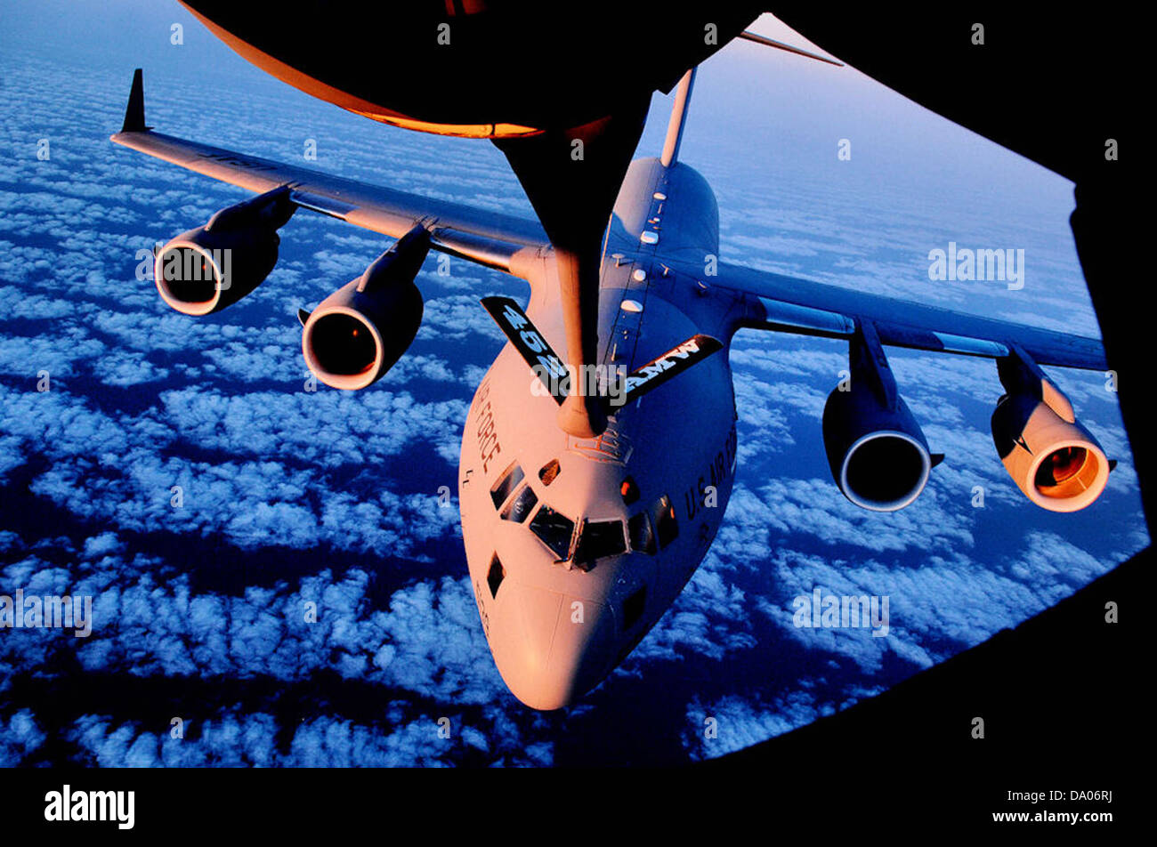 The image shows a group of aircraft from the 452nd Operations Group ...