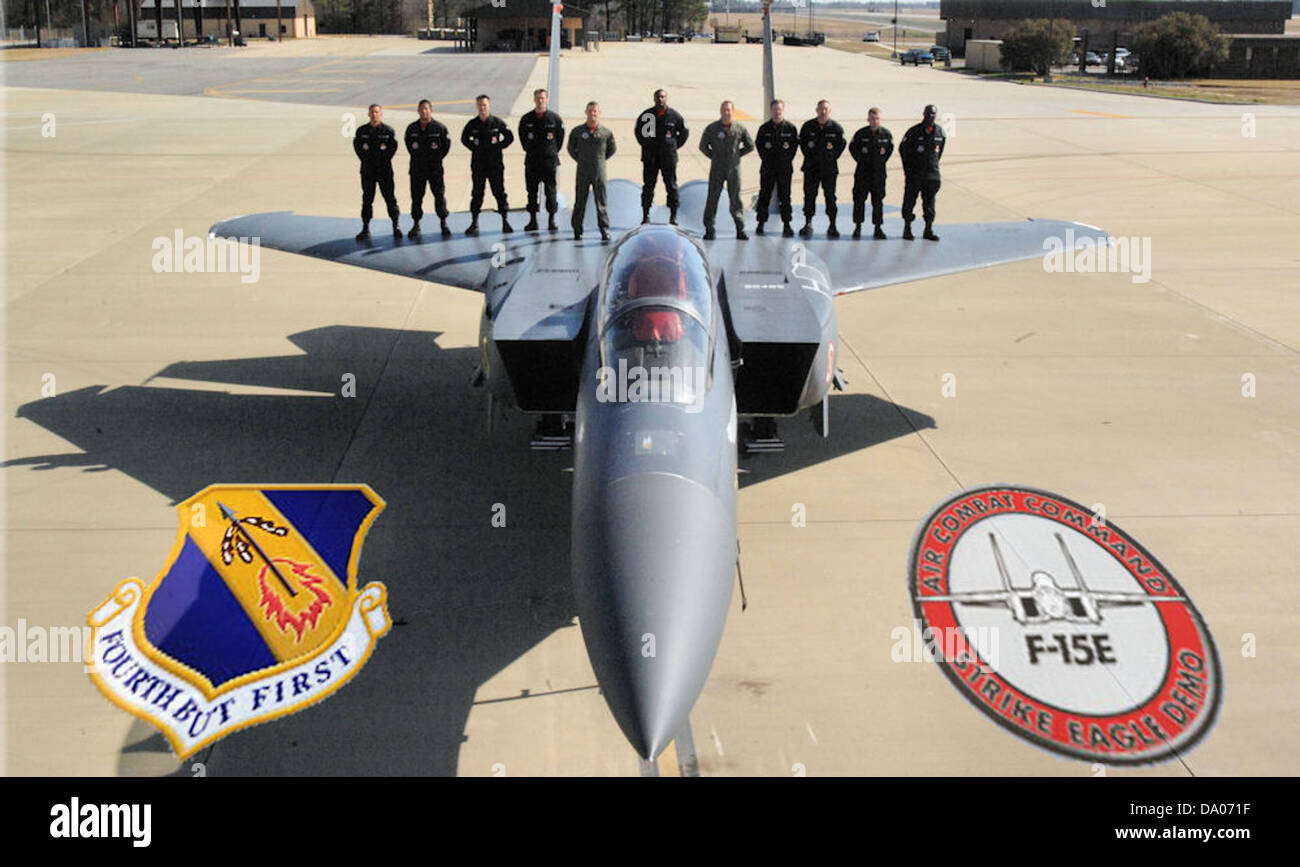 The 4th Fighter Wing's Strike Eagle Demonstration Team showcases the capabilities of the F-15E ...