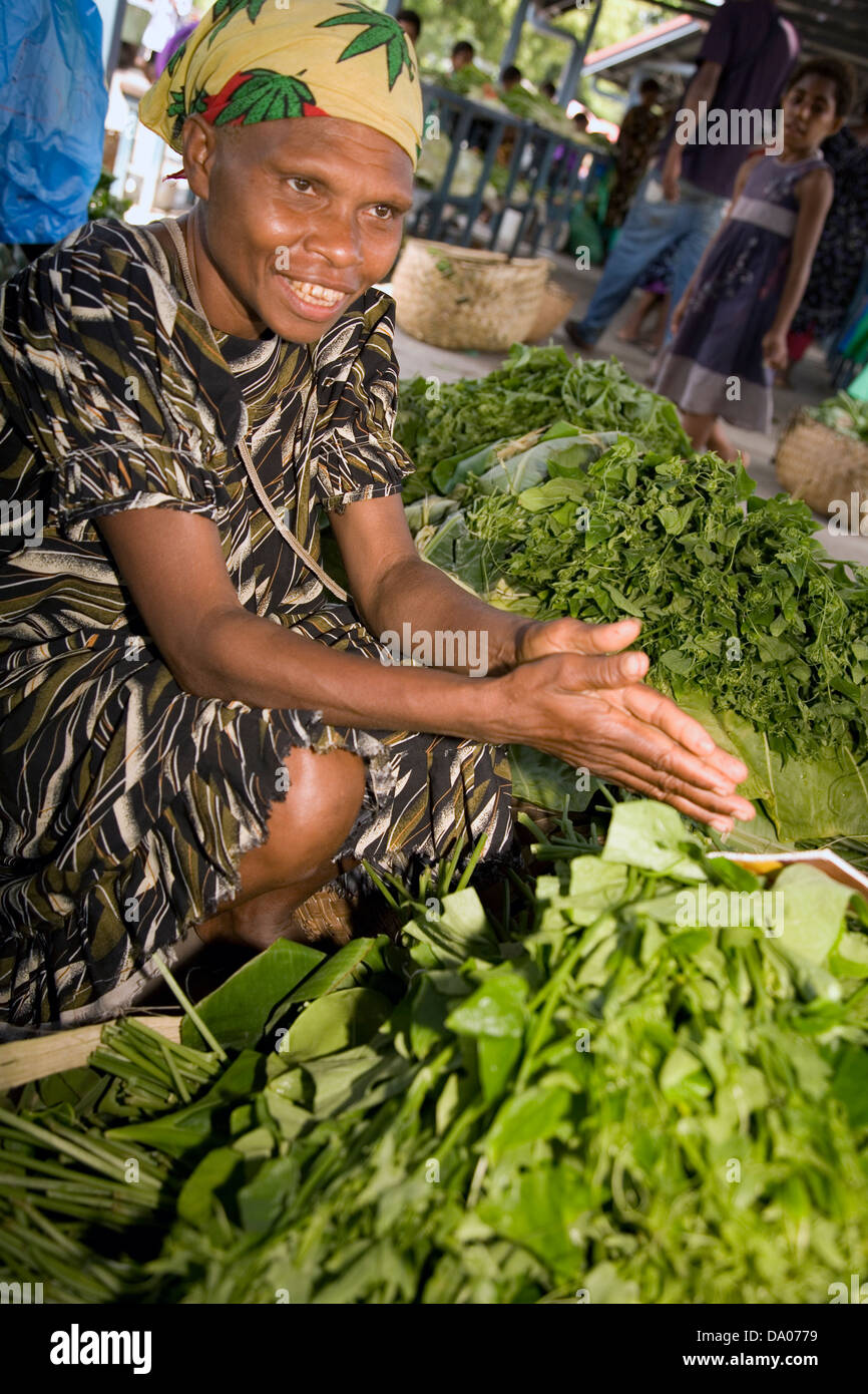 Vendor at Page Park Market in Rabaul, Papua New Guinea Stock Photo - Alamy