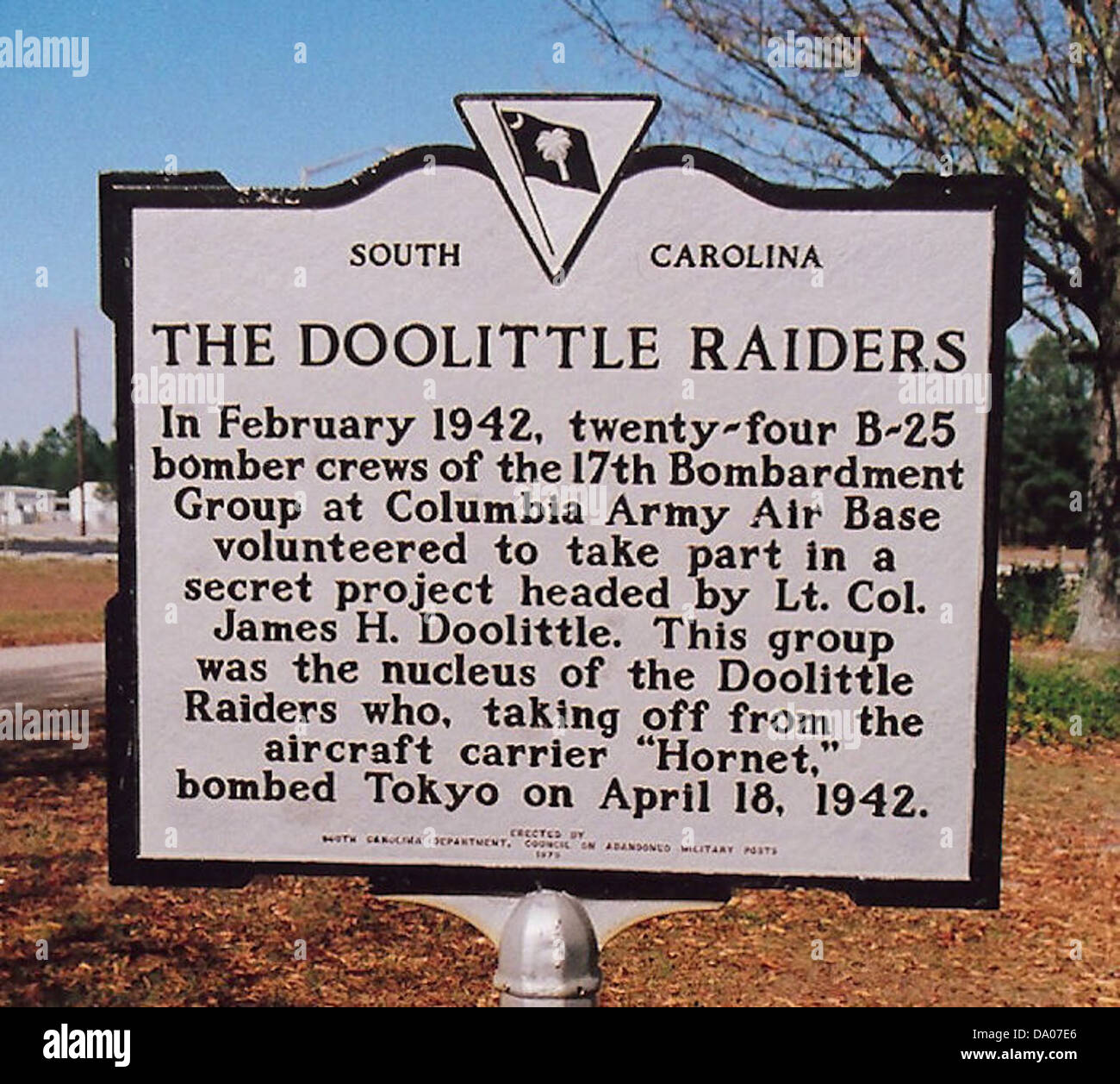 An aerial view of Columbia Army Air Base, showcasing the base's layout ...