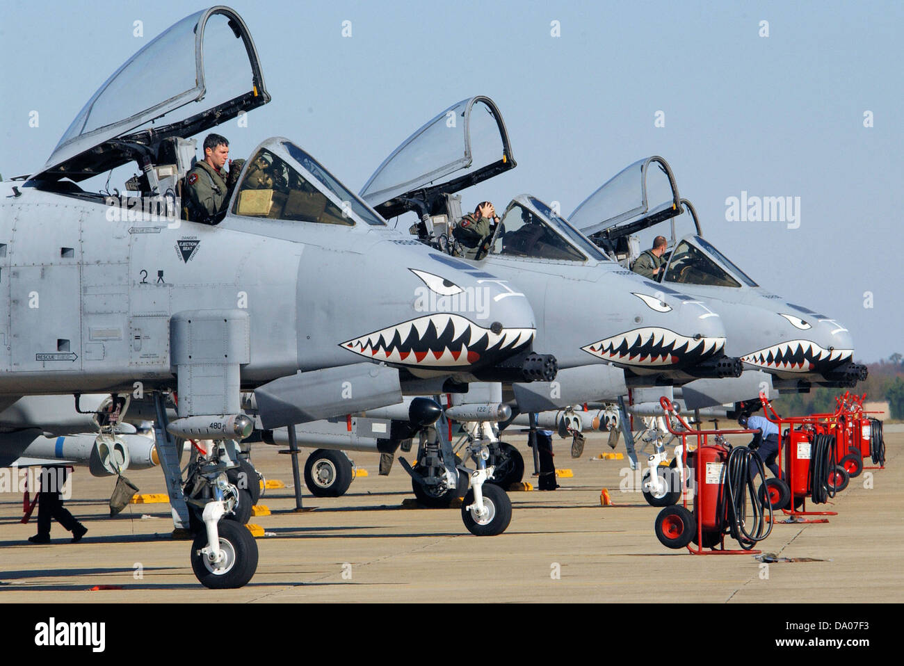 Flying Tiger Squadron A-10 Thunderbolt II aircraft from the 23rd ...