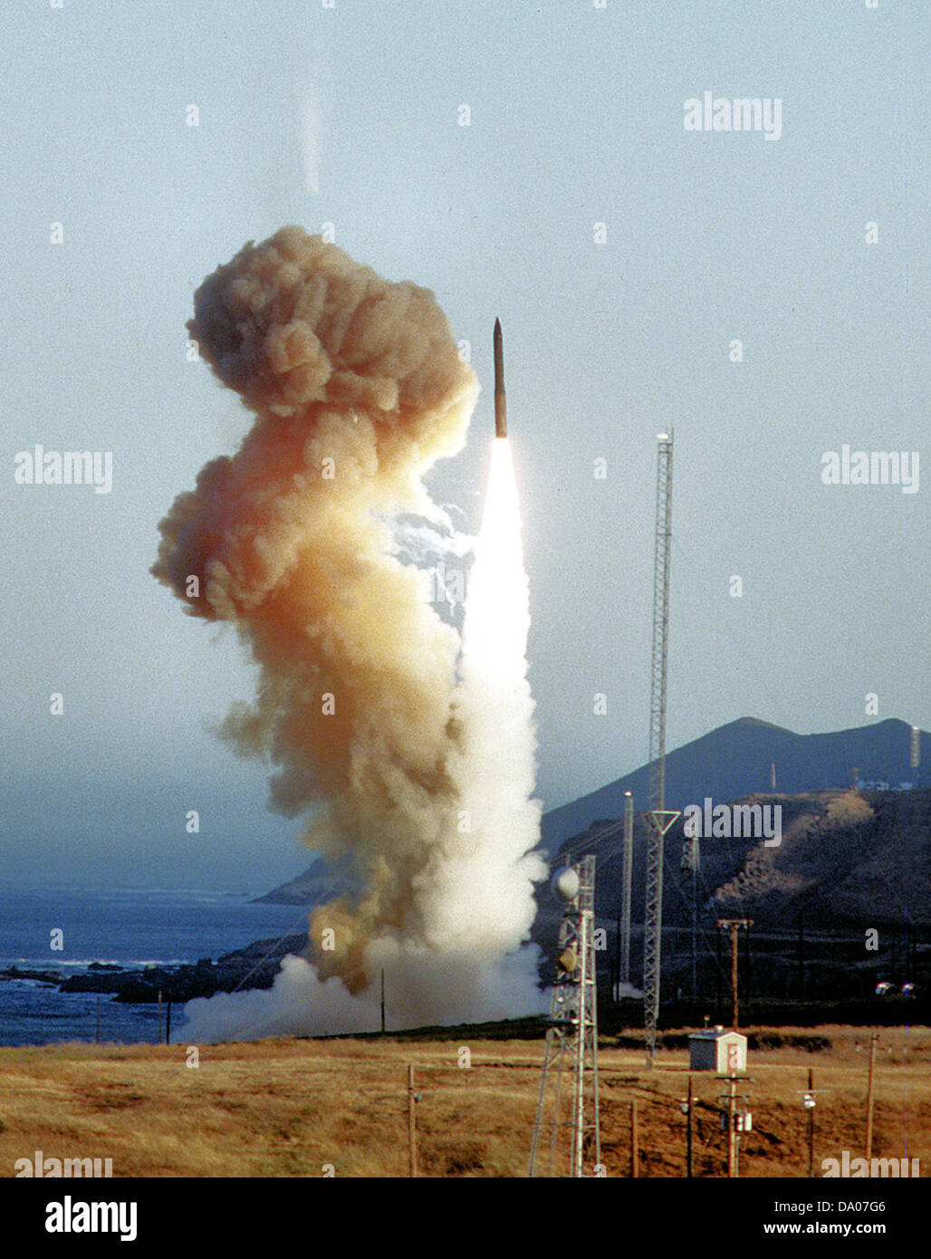 A test launch of a Minuteman III intercontinental ballistic missile ...