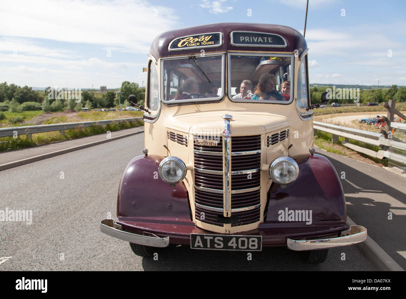 A 1948, 29 seat Bedford "OB" coach used as a Shuttle Bus between ...