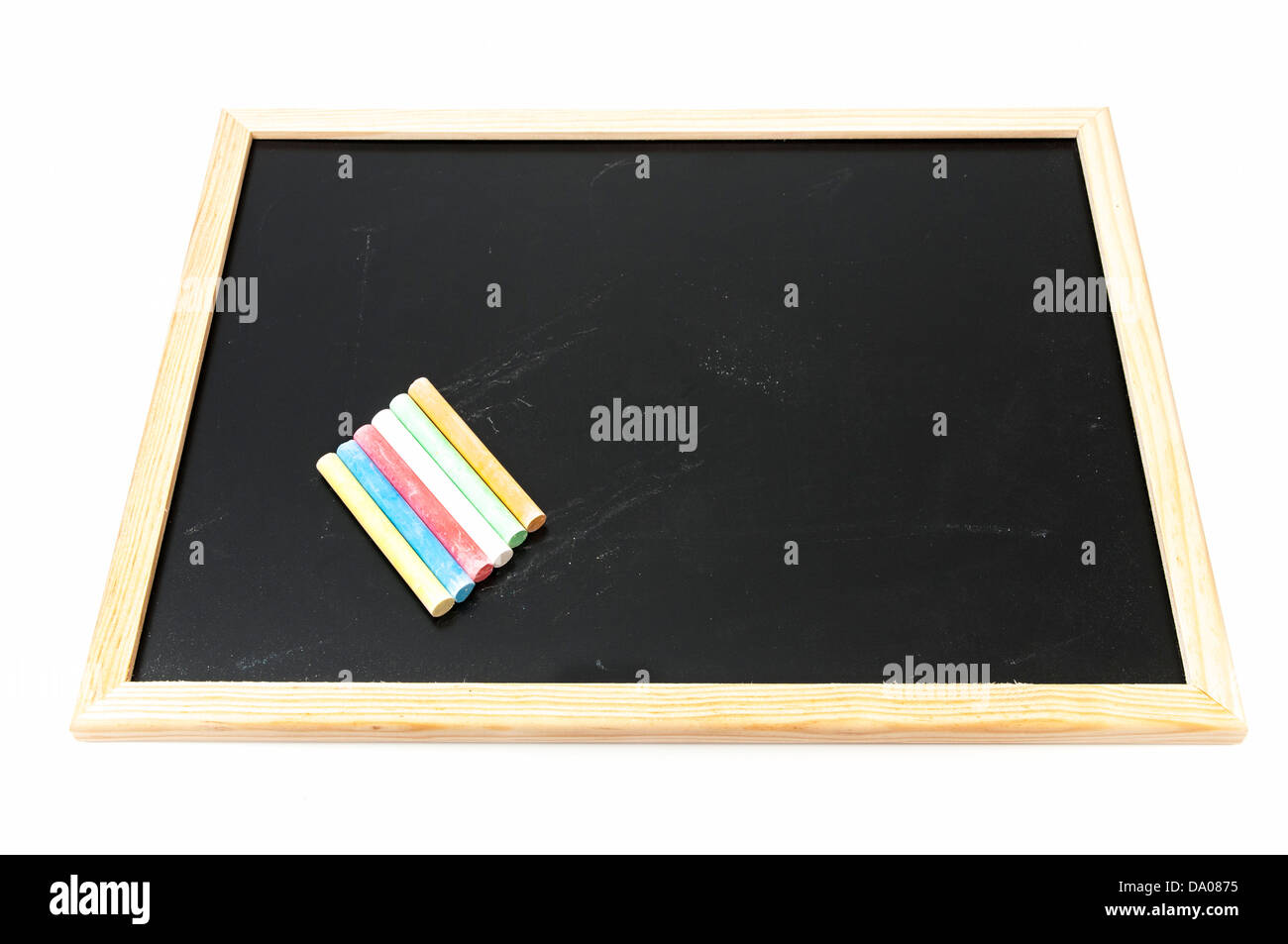 blackboard with chalk on a white background Stock Photo - Alamy