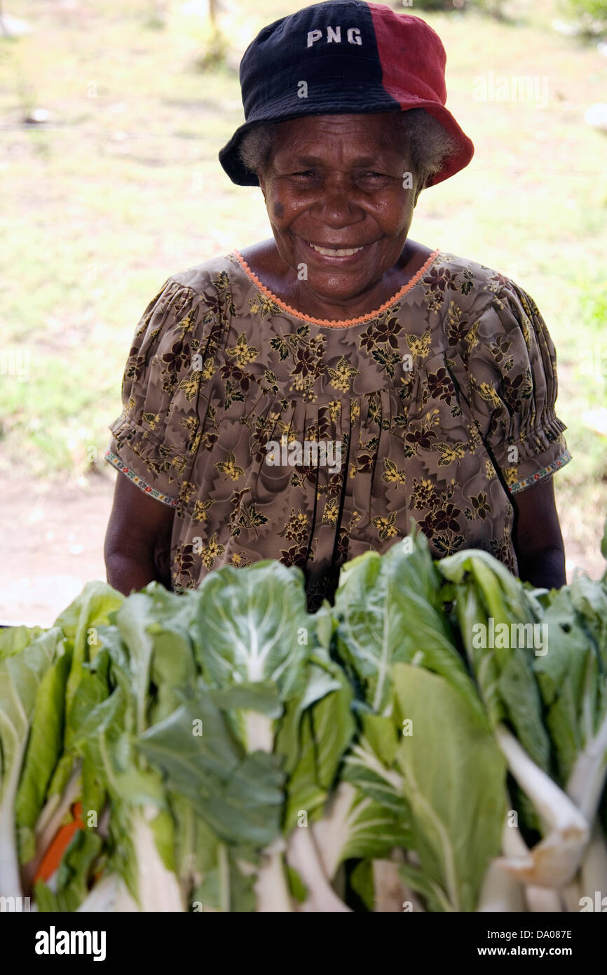 Vendor at Page Park Market in Rabaul, Papua New Guinea Stock Photo - Alamy