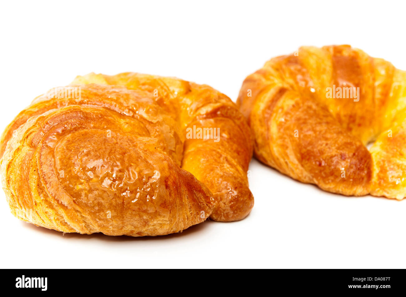 no chocolate croissants on a white background Stock Photo - Alamy
