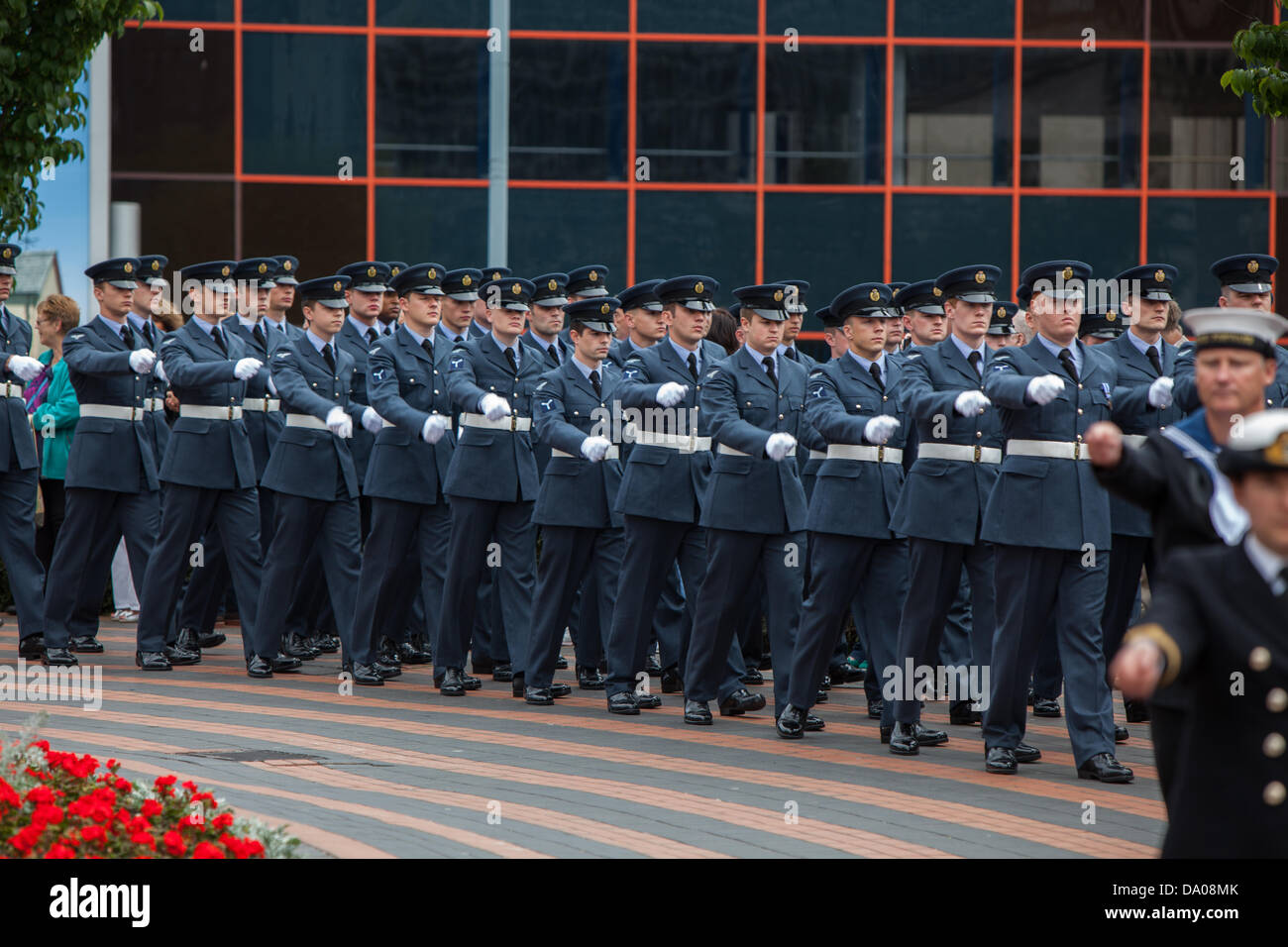 Birmingham, UK. 29th June, 2013. Members of the RAF and Royal Navy ...